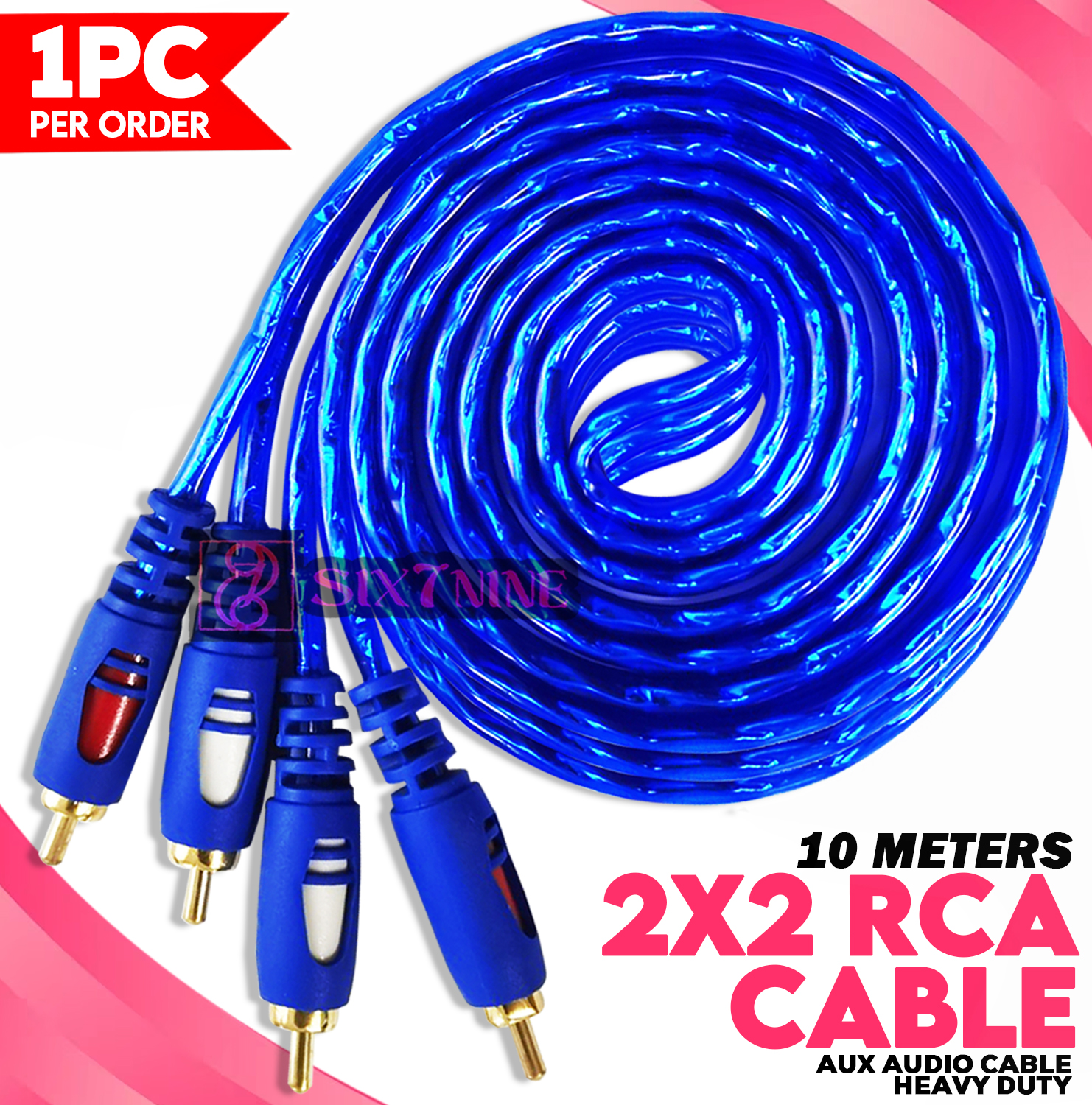 2X2 RCA CORD 10 METERS BLUE HEAVY DUTY | Lazada PH