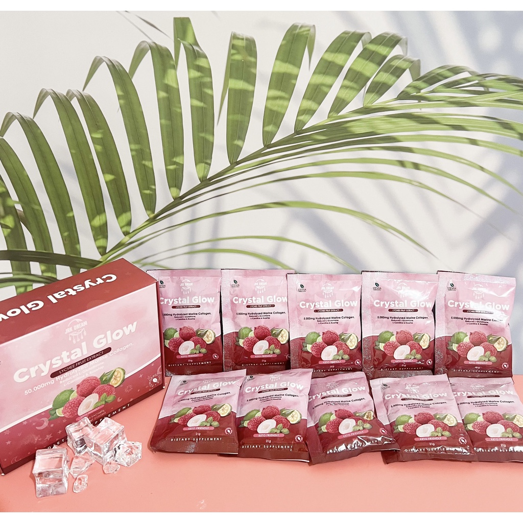 Ready Stock】 Crystal Glow (Lychee) - Collagen Drink 10 Sachets | Lazada PH