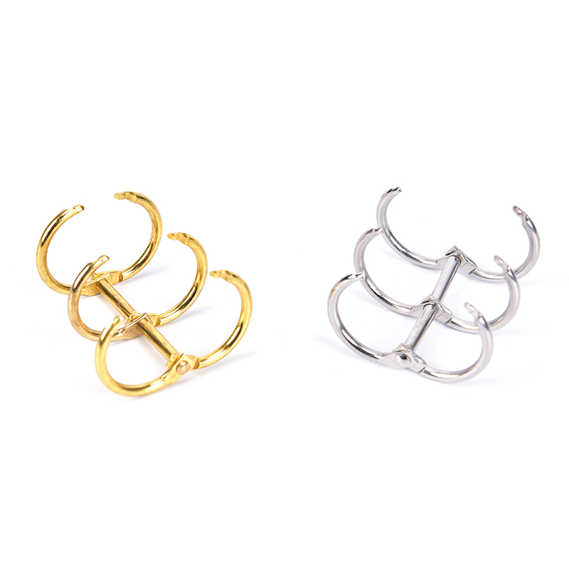 [Mimar] DIY Metal Clip 3 Holes Ring For Notebook Loose Leaf Diary Photo ...