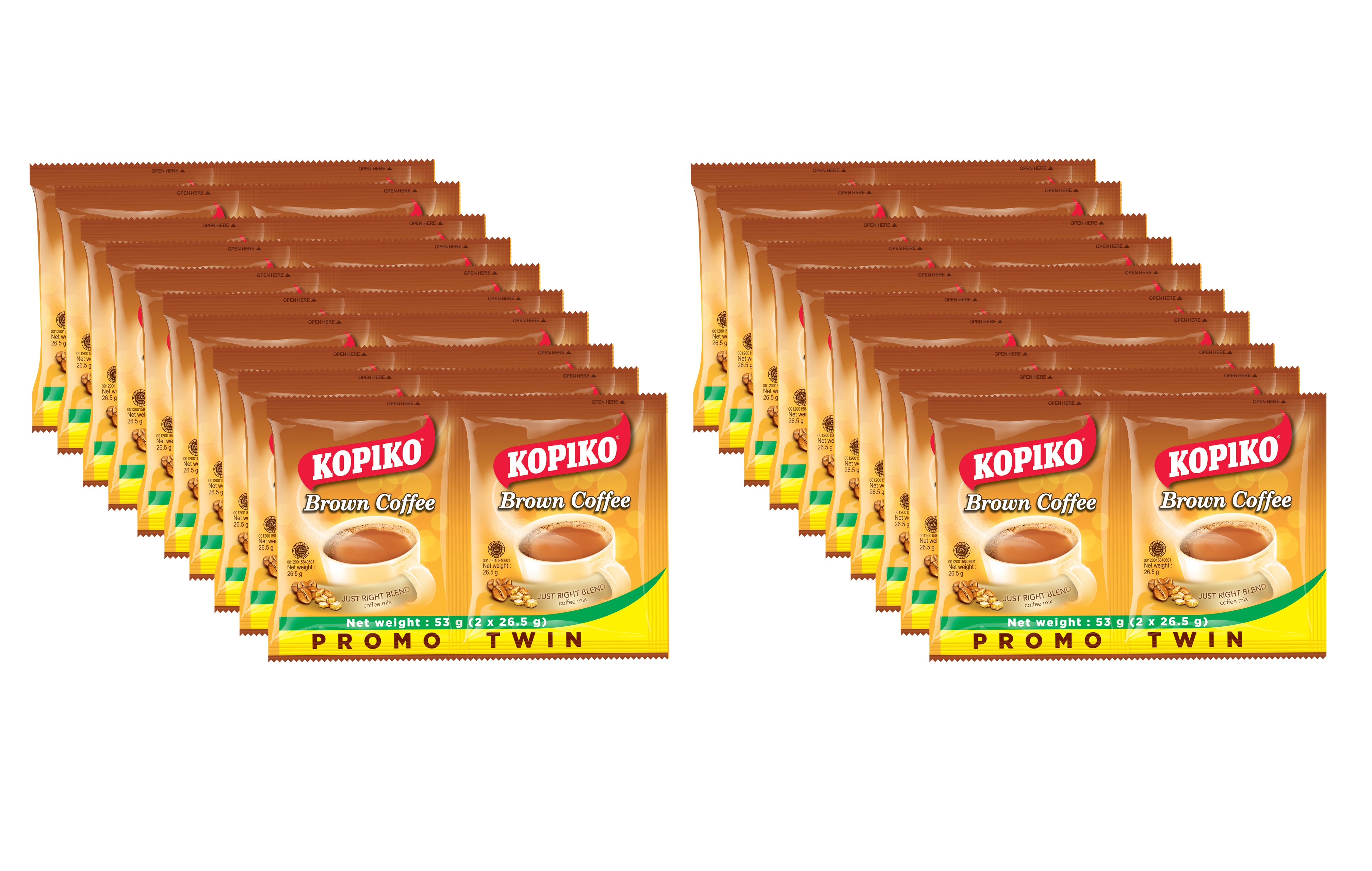 Kopiko 3in1 Coffee - Brown Twin Pack 53g x 10 sachets - Pack of 2 ...