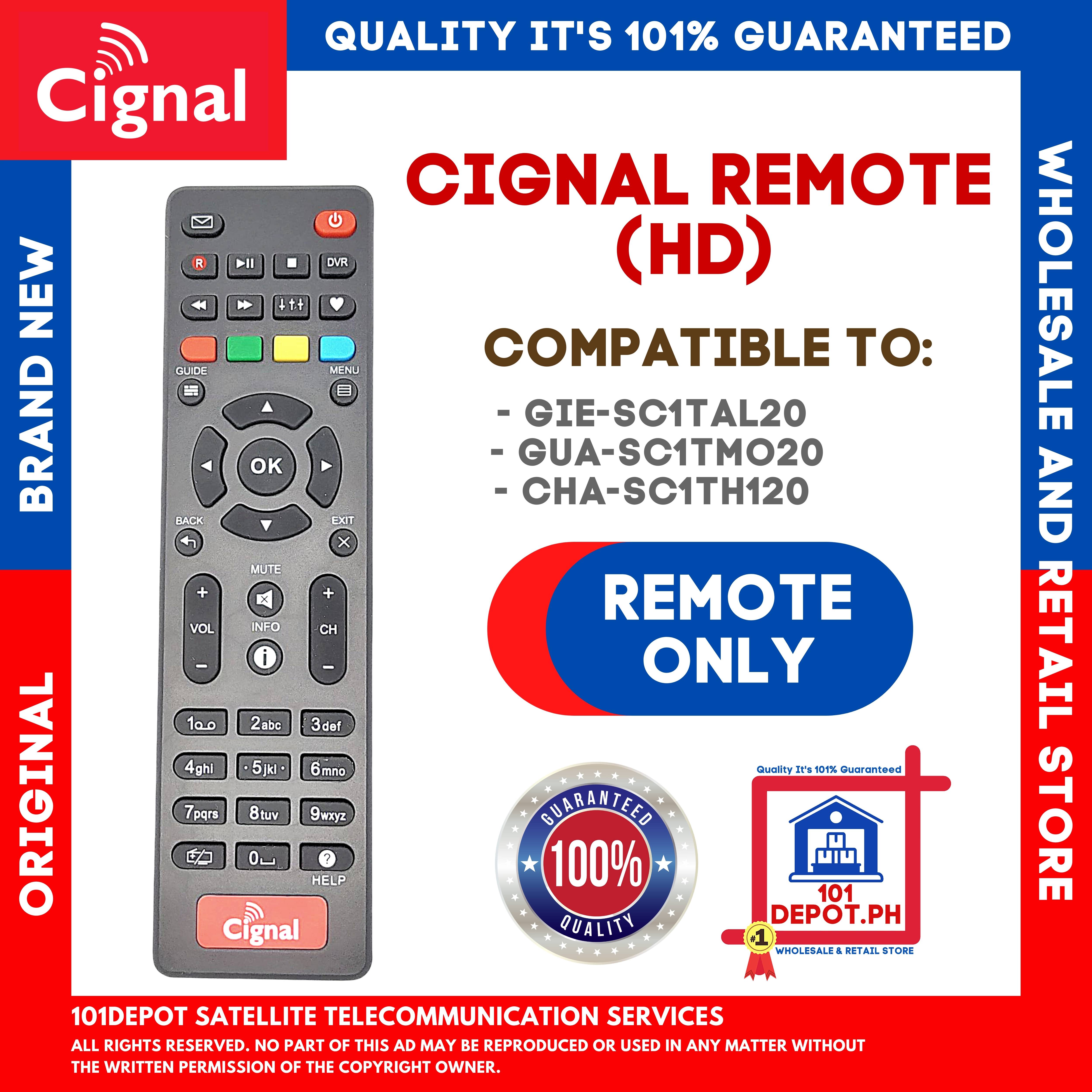 Cignal GIE-SC1TAL20 REPLACEMENT Remote | Lazada