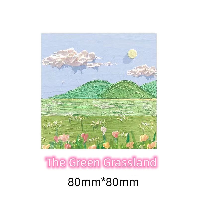 80 pcs oil painting notepad sticky post memo notes landscape three ...