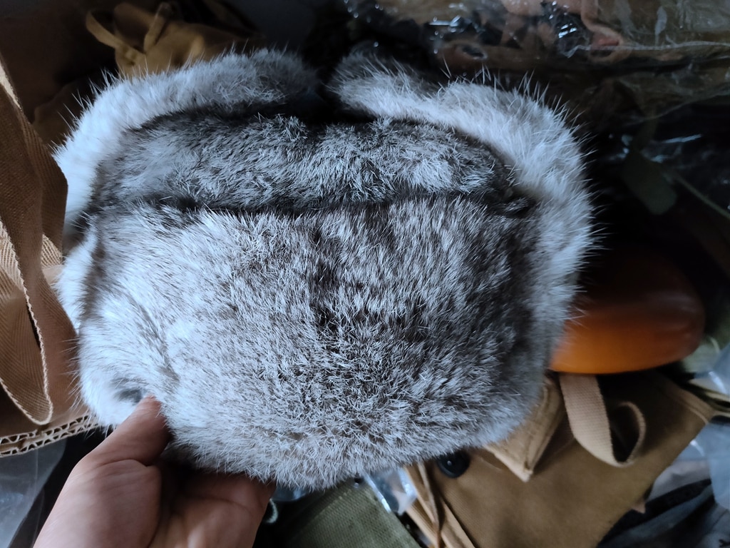 REPRODUCTION WWII WW2 GERMAN LUFTWAFFE M42 RABBIT FUR CAP MILITARY HAT ...