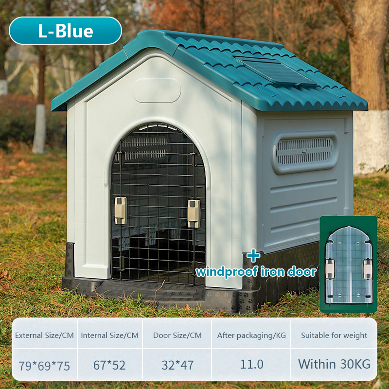 Dog house cage Rainproof Indoor Villa Large Dog Outdoor Dog House Dog ...