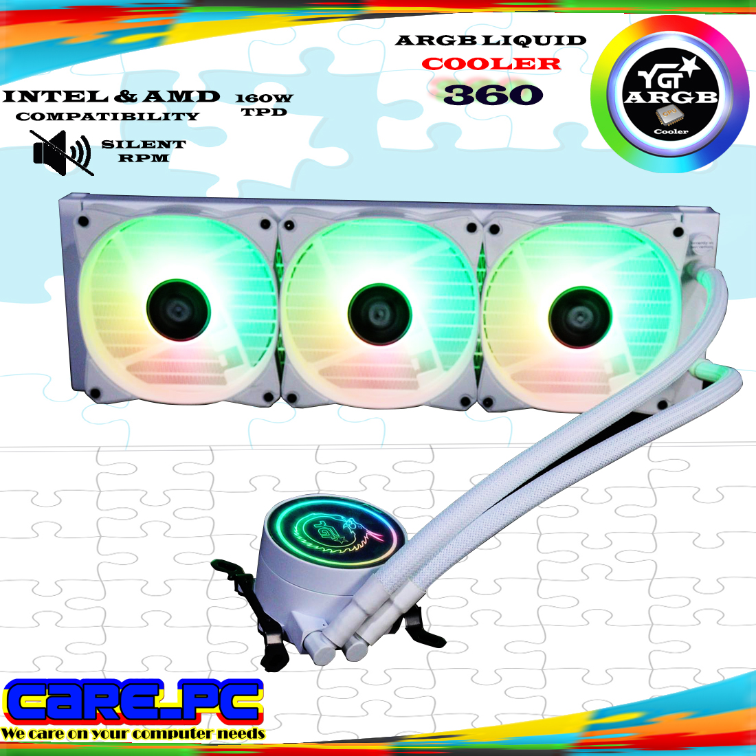 YGT ARGB LIQUID COOLER Deep Frost, ARGB LIGHTING SYNC (360mm) | Lazada PH