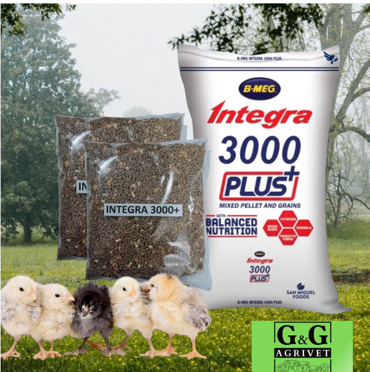 [G&G] 2kg B-MEG Integra 3000 Plus Free Range Chicken Ready Mixed ...