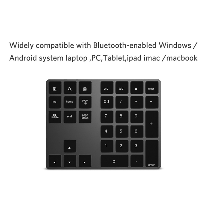 Bluetooth 3.0 Wireless Numeric Keypad 34 Keys Digital Keyboard for ...