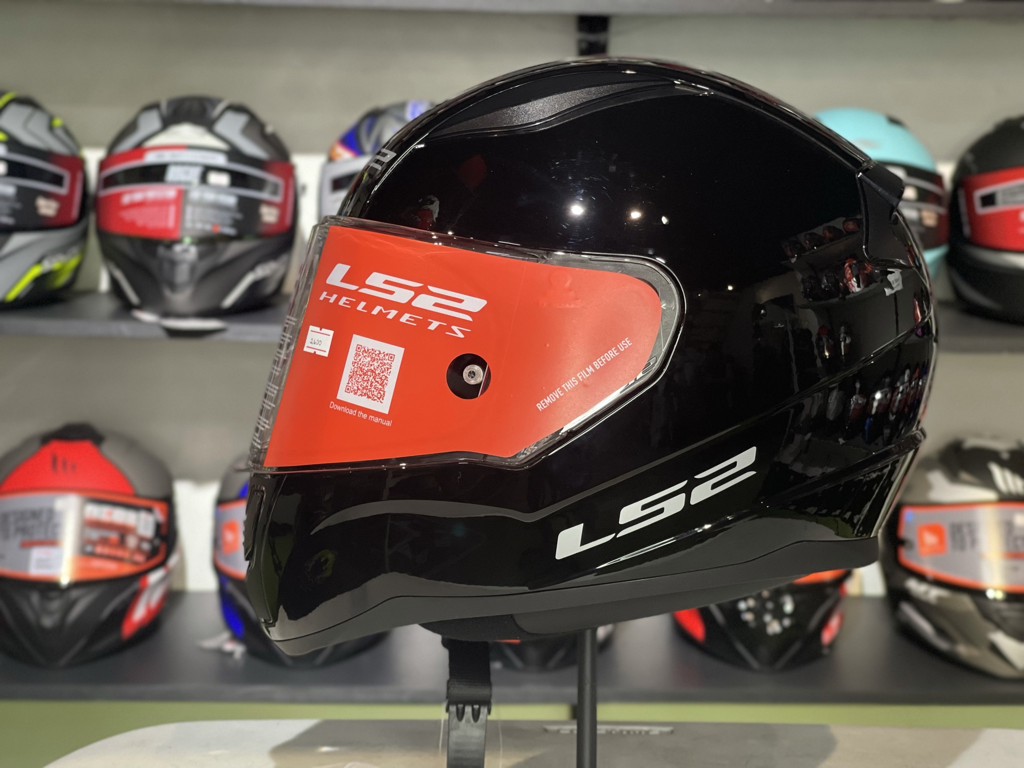 LS2 FF353 RAPID Mono Full-Face Single Visor Helmet + Free Clear Visor ...