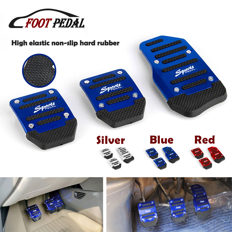 Nonslip Car Accelerator Brake Pedal Foot Pad Aluminum alloy+PVC Treadle ...
