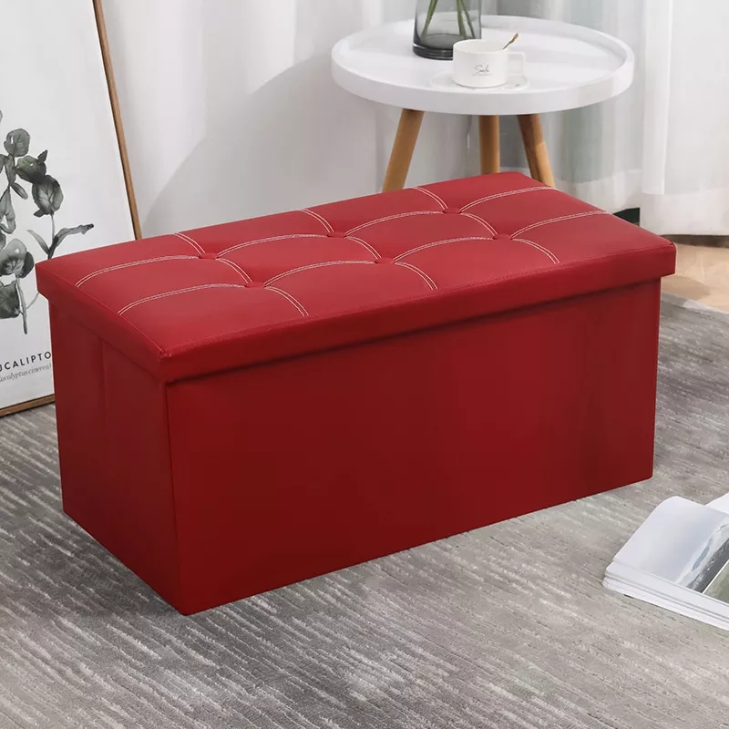 JL 2 in 1 Rectangular Sofa Storage Stool Folding Ottoman Storage Sofa ...