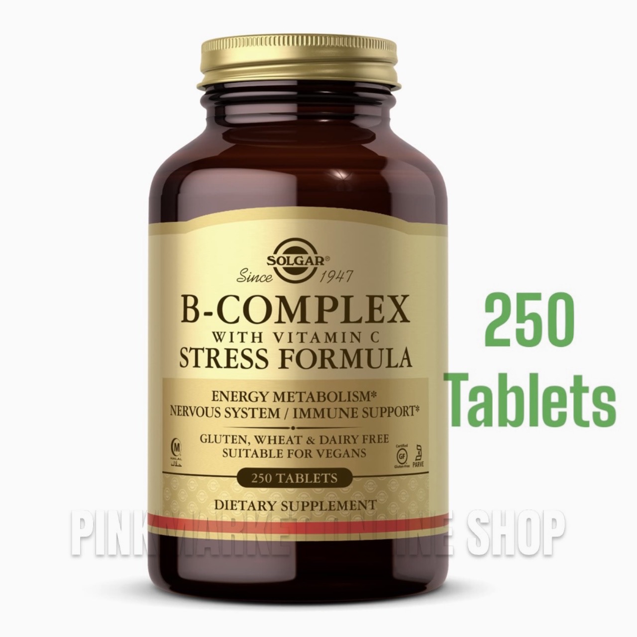 Solgar Ultimate B + C Complex 90 Tablets and B-Complex with Vitamin C Stress Formula 250 Tablets ...