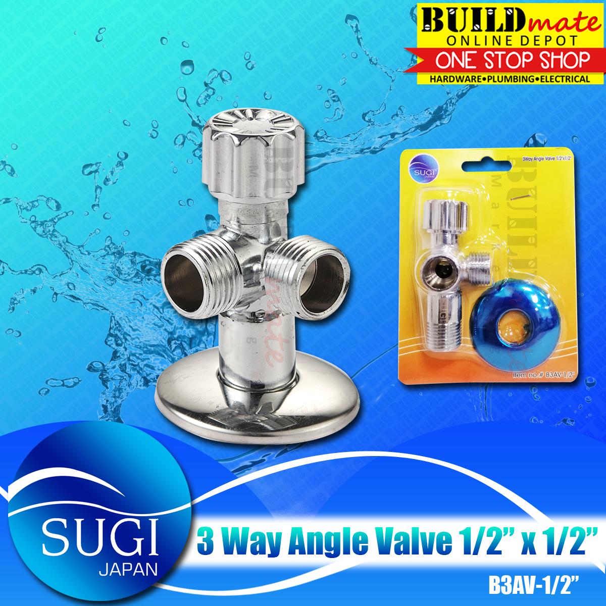 BUILDMATE SUGI JAPAN 3 Way Angle Valve 1/2 x 1/2 B3AV-1/2 | Lazada PH