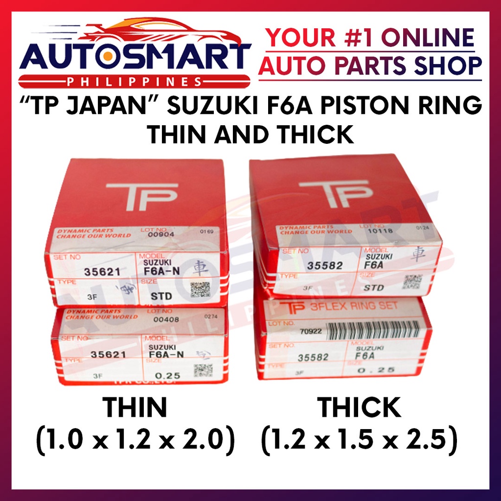 Suzuki Multicab F6A TP Japan Piston Ring (Thin and Thick) | Lazada PH