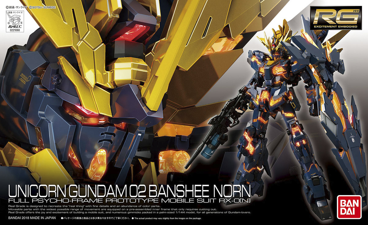 RG Real Grade - Box No. 27 - 1/144 Scale - Unicorn Gundam 02 Banshee ...
