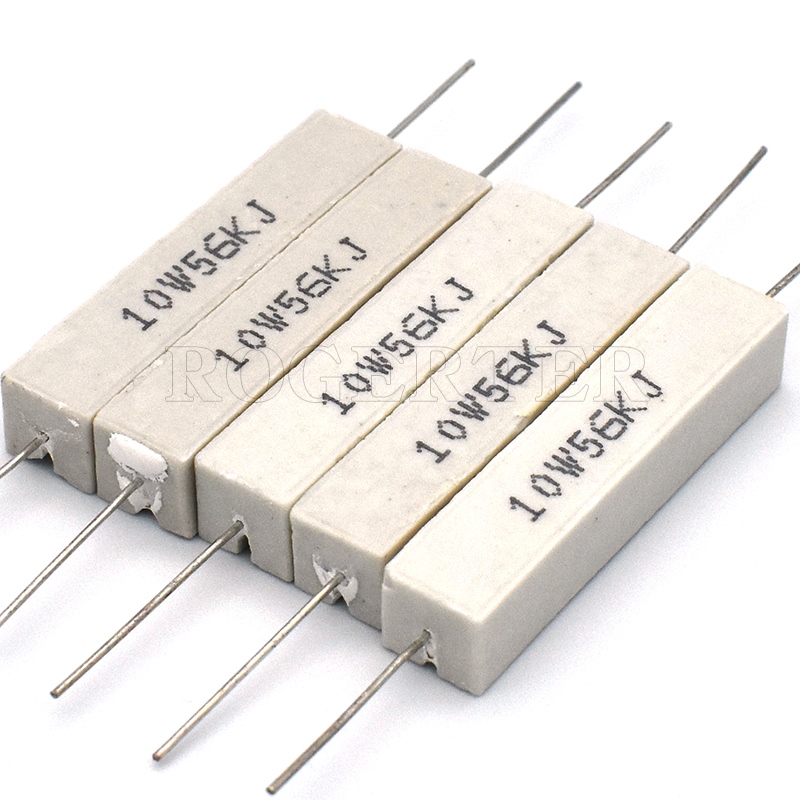 5W 10W 20W 5 Cement Resistor Ceramic resistor 0.1ohm/0.22/0.33/0.5/1/2 ...