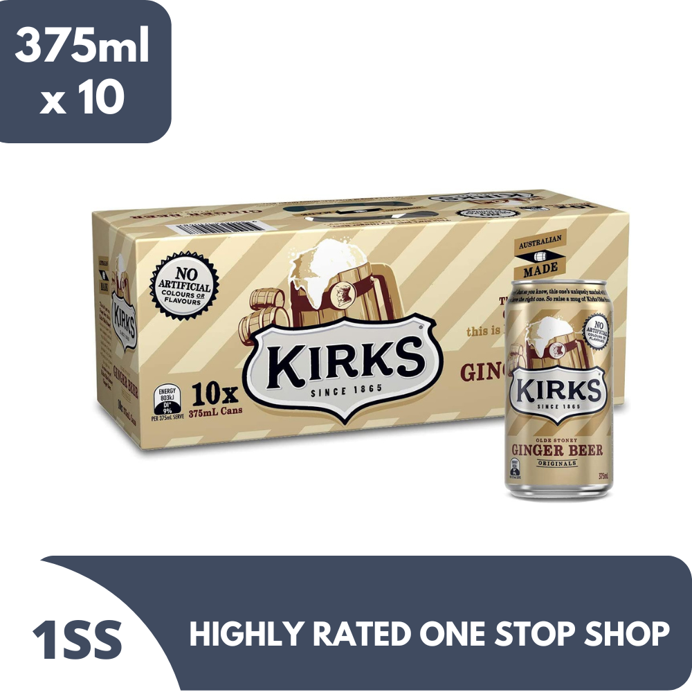Kirks Olde Stoney Ginger Beer Soft Drink Original 375 ml x 10 | Lazada PH