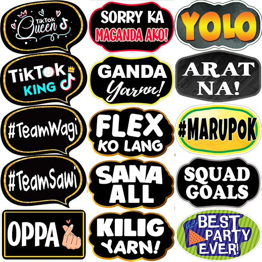 photobooth props callout 15pcs set | Lazada PH
