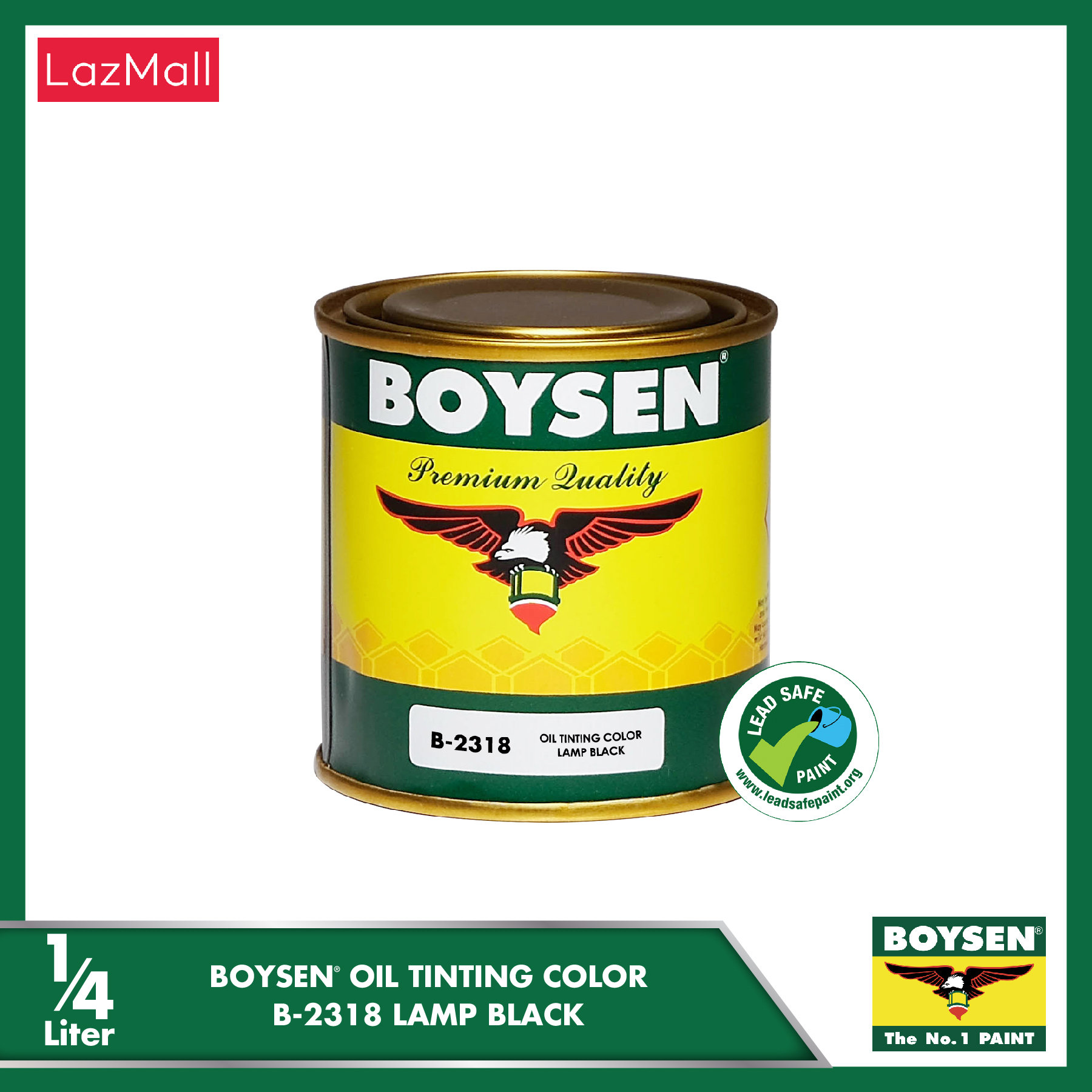 BOYSEN Oil Tinting Colors Lampblack B2318-1/4L | Lazada PH