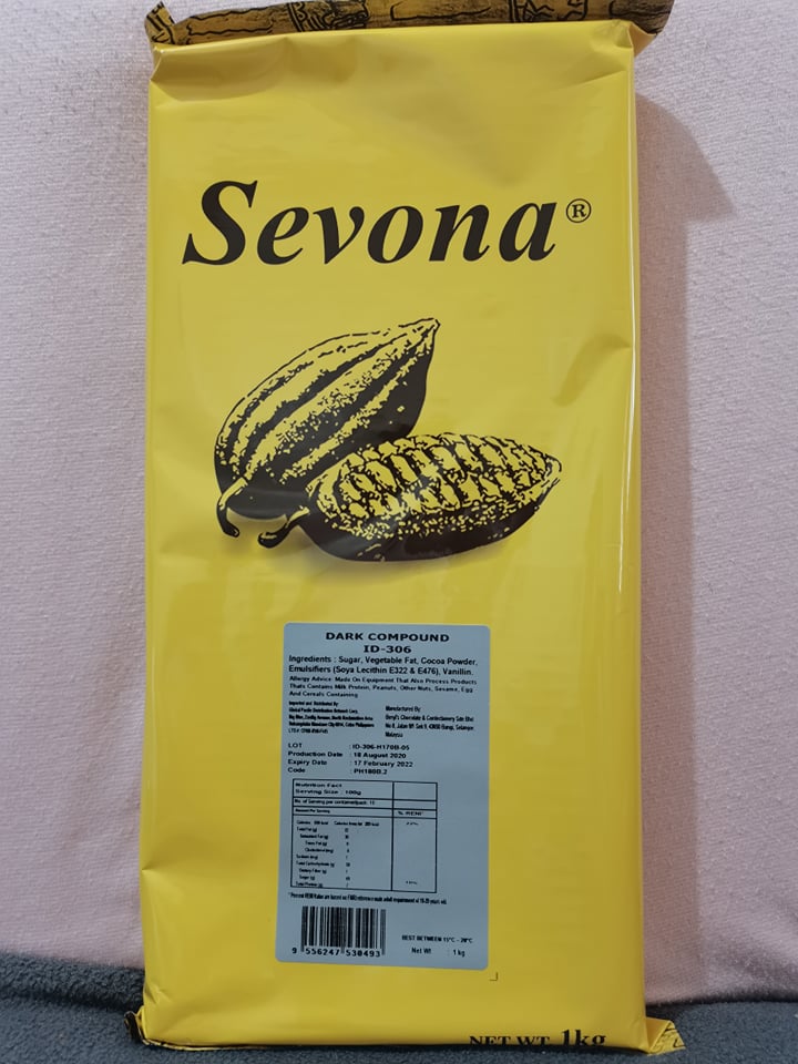 Sevona Dark Chocolate Compound 1kg | Lazada PH