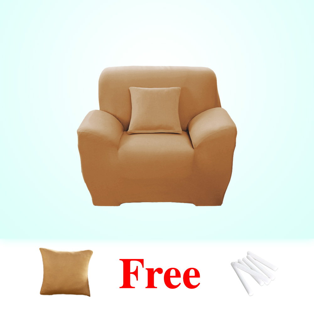 Single Sofa Cover 1 Seater Sofa Cover Plain Sofa Cover Elastic Armrest ...