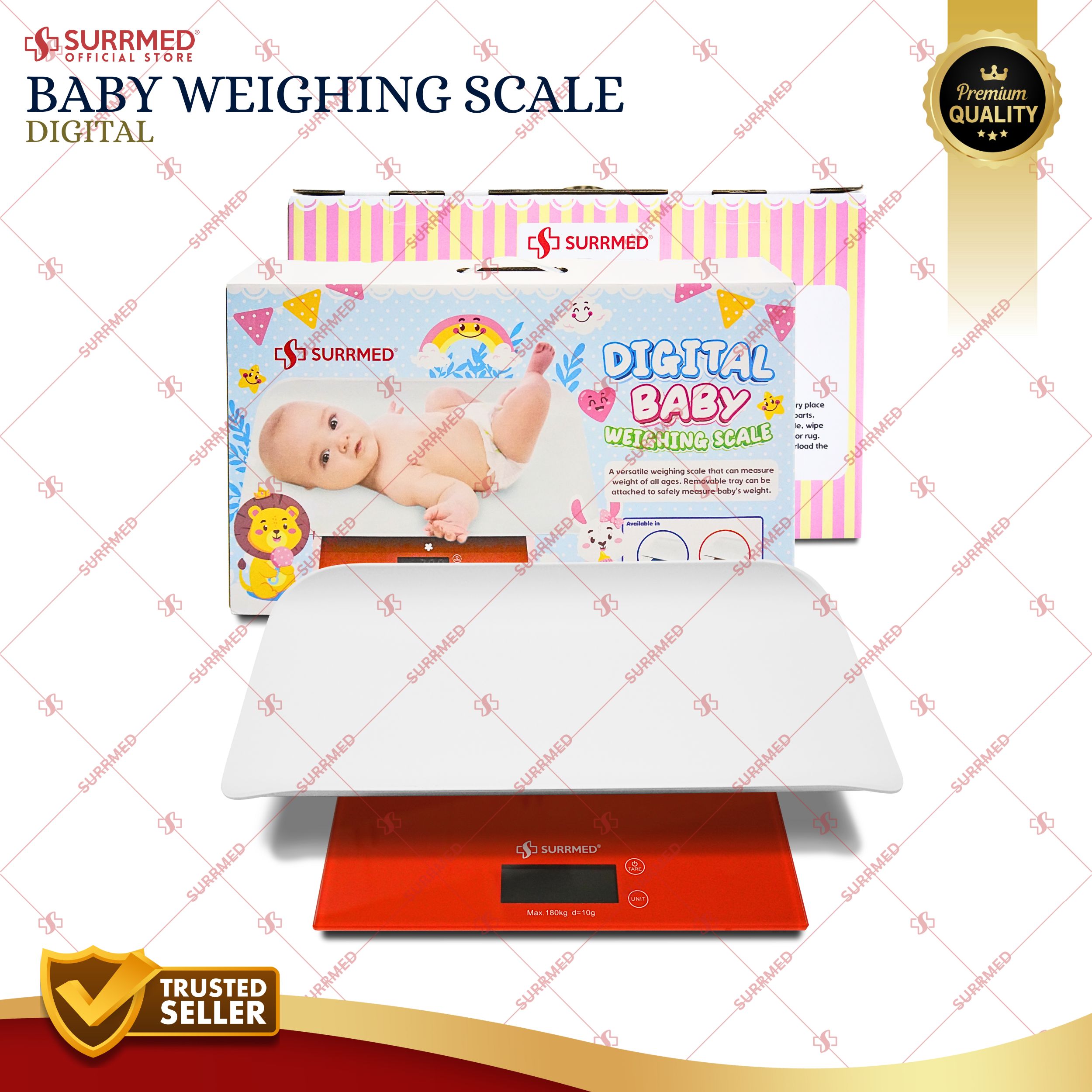 SURRMED DIGITAL BABY WEIGHING SCALE (RED OR BLUE) | Lazada PH