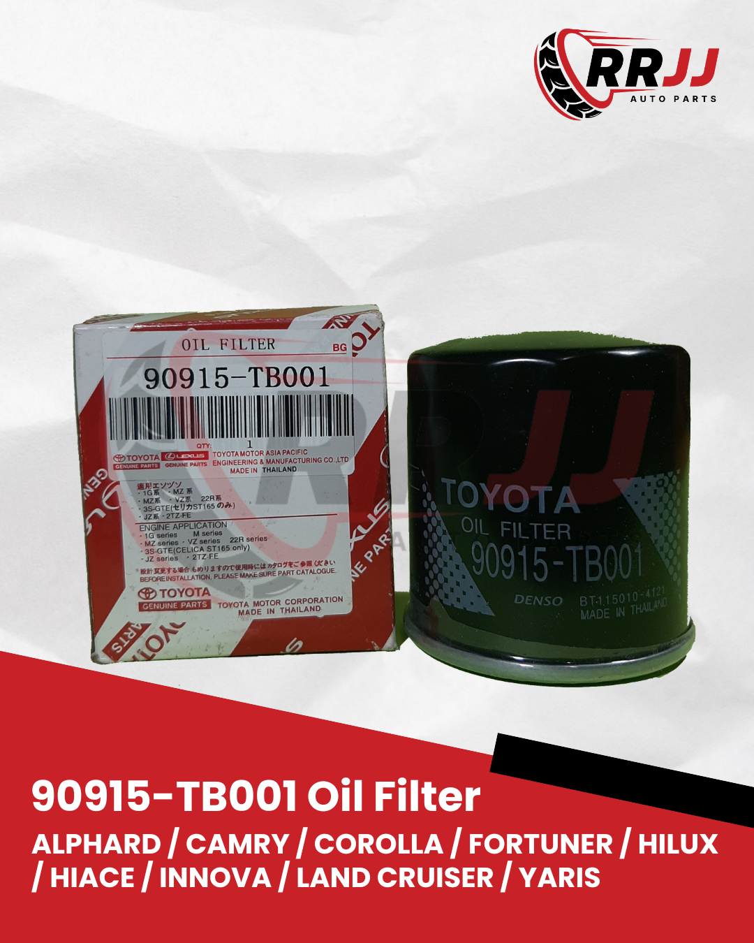 Toyota Genuine Parts 90915-TB001 Oil Filter ALPHARD / CAMRY / COROLLA ...
