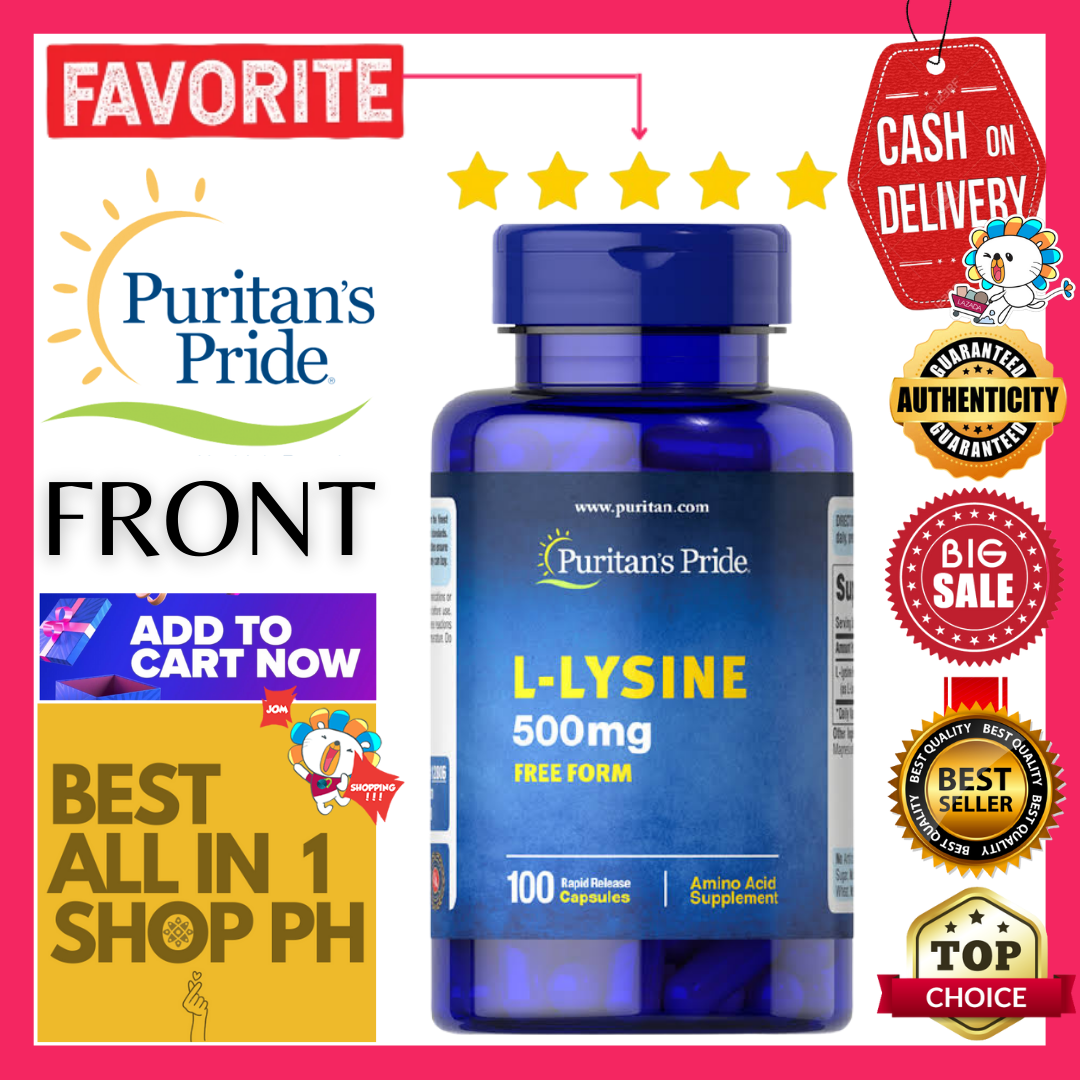 Puritan's Pride L-Lysine 500 mg Free Form, 100 Capsules | Lazada PH