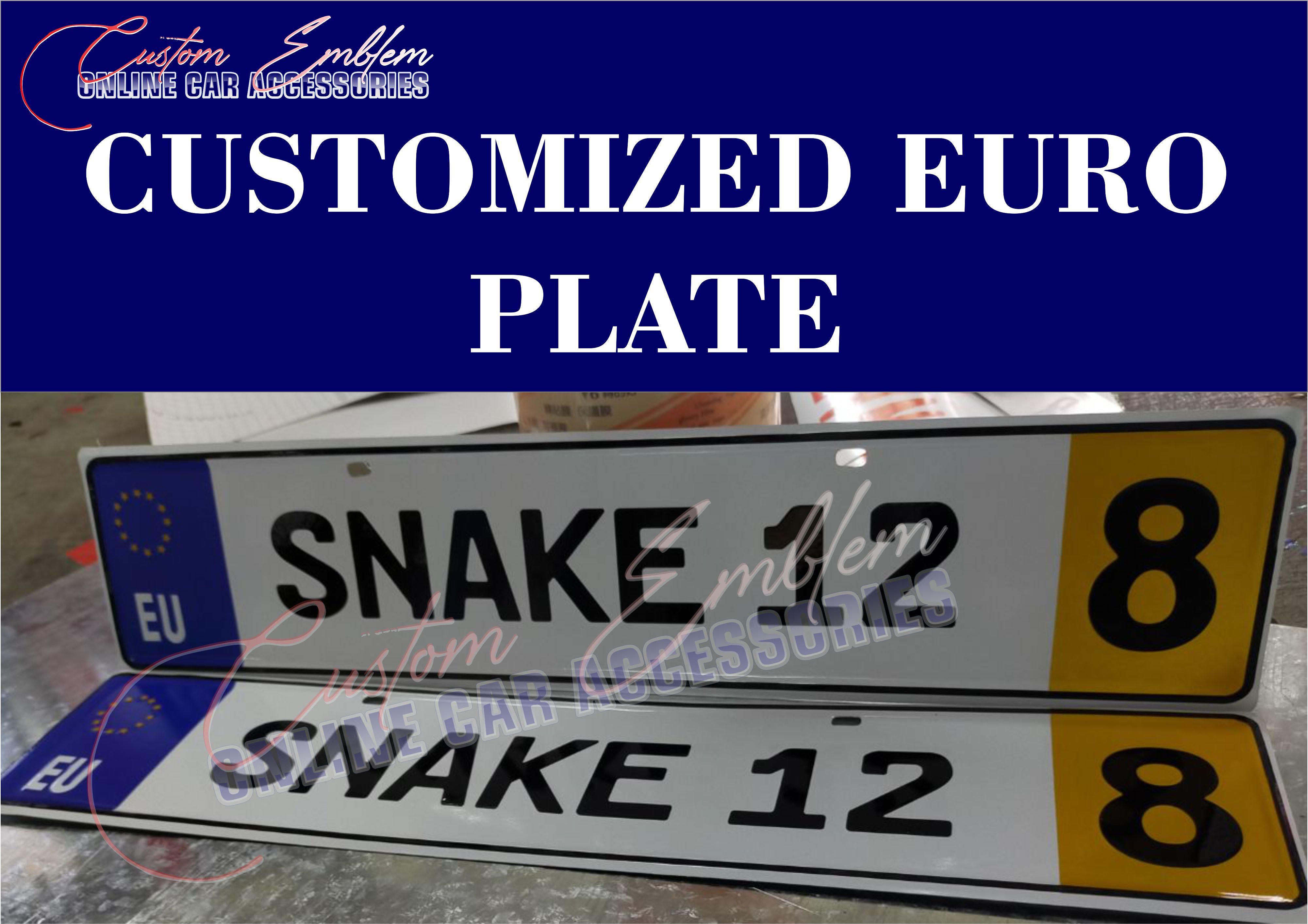 Personalized Universal Euro Style Car License Plates | Lazada PH