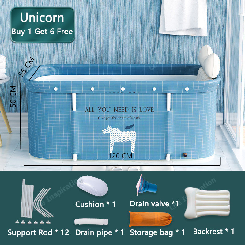 【On Stock】Large portable bathtub new folding bath bucket six-layer ...