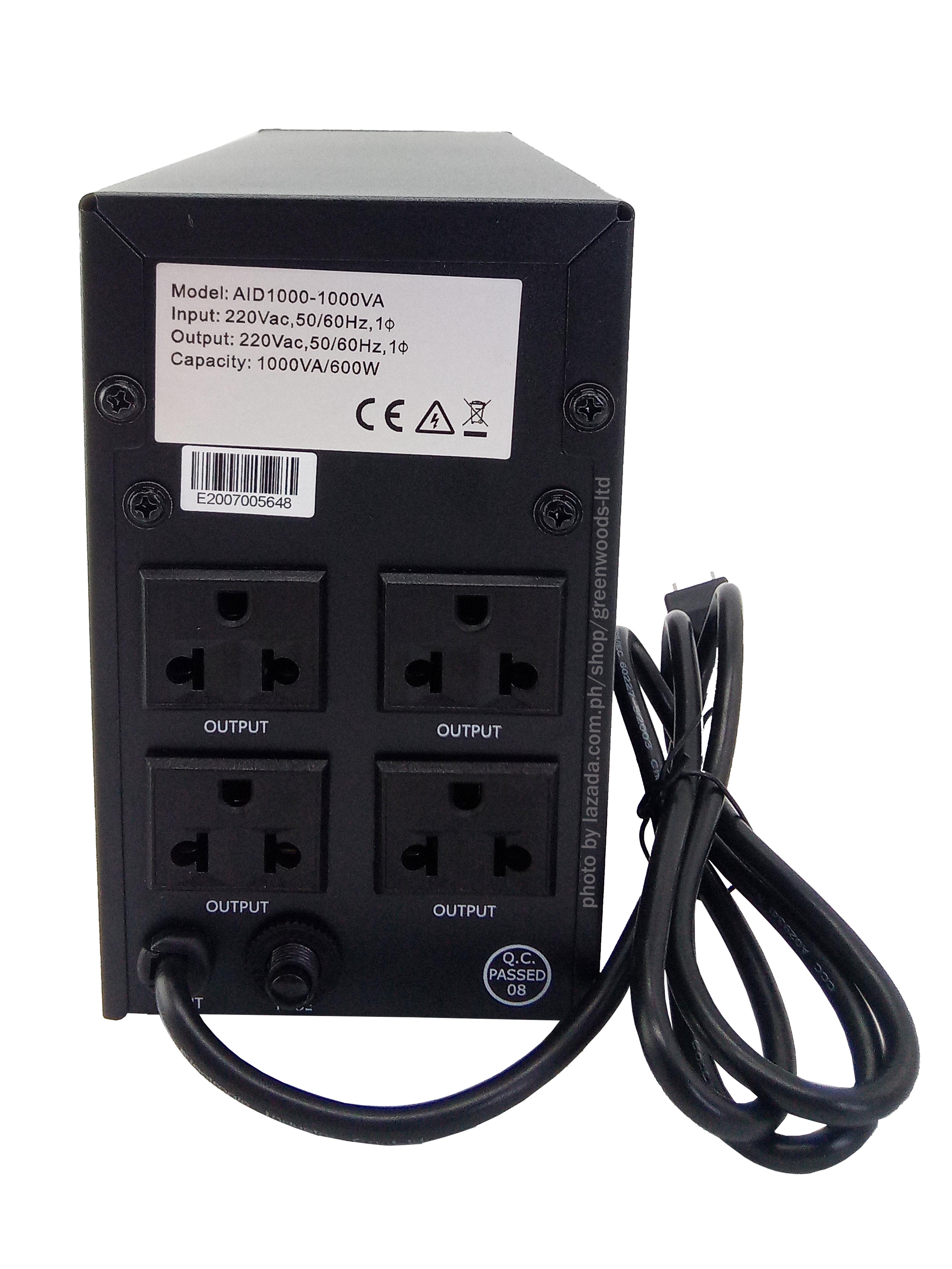 AWP Wise Power UPS With Stabilizer 1000VA 600W USA Brand Lazada PH | atelier-yuwa.ciao.jp