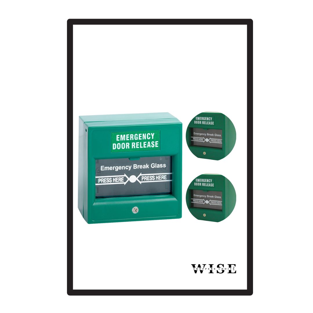 4PCS EMERGENCY BREAK GLASS BOX EMERGENCY EXIT BOTTON ACCESS CONTROL ...