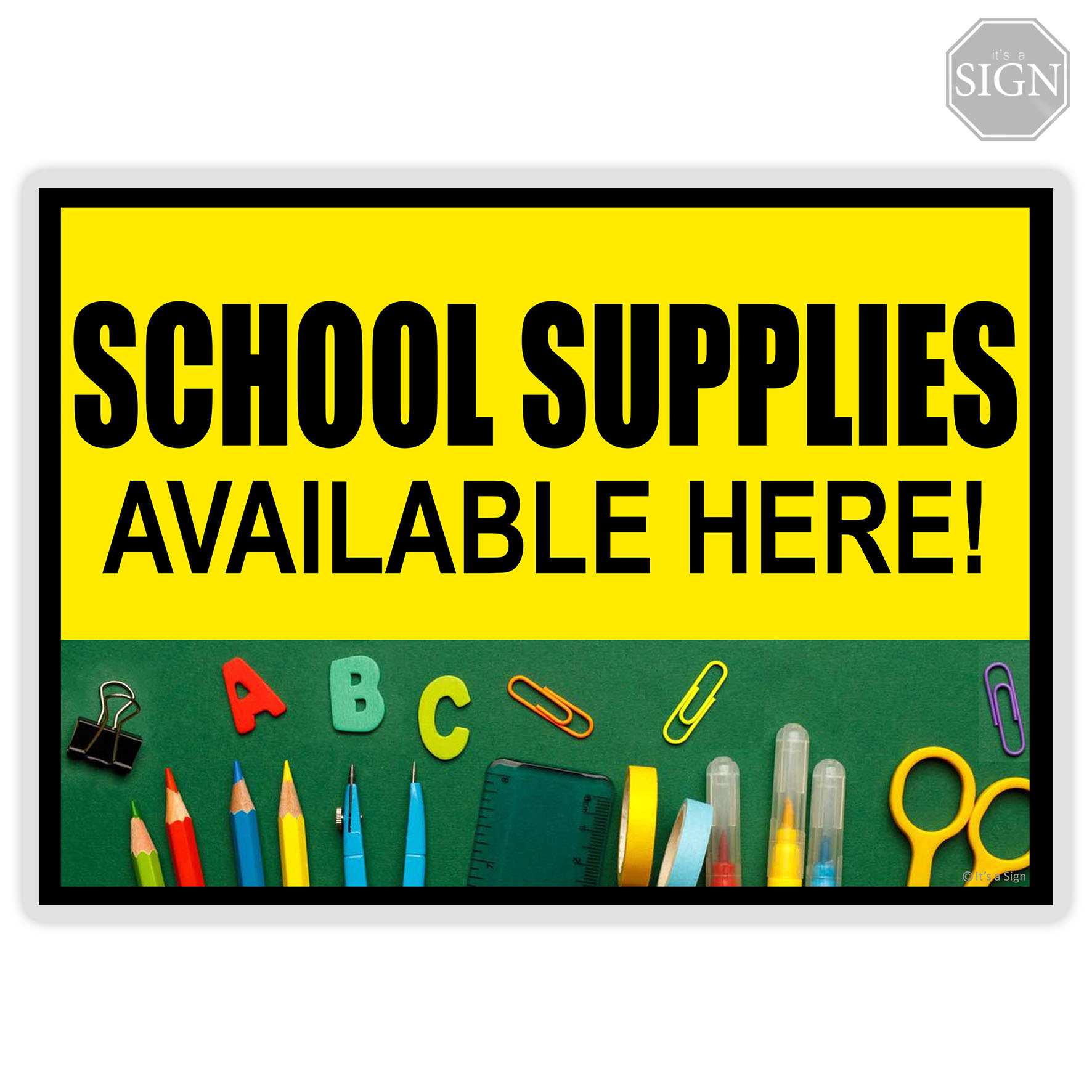 School Supplies Sari Sari Store Sign - Laminated Signage Label - A4 ...