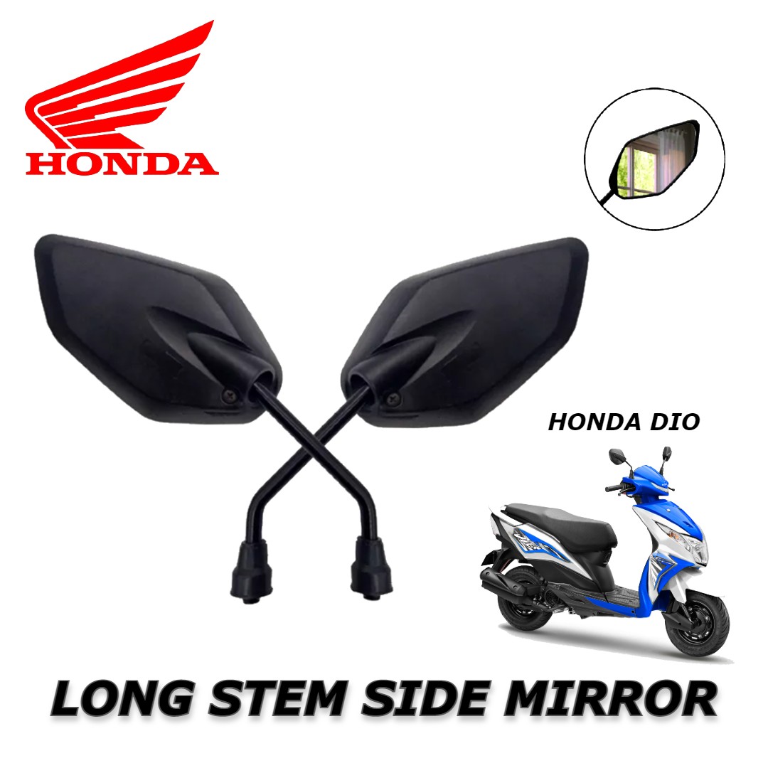HONDA DIO 1Set Side Mirror For Honda Motorcycle Black | Lazada PH