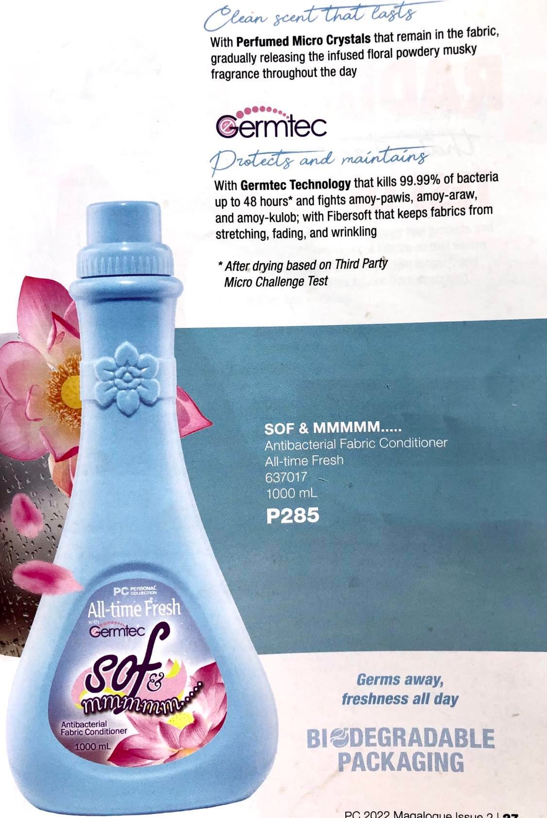 PC SOF & mmmmm Concentrated Fabric Conditioner 1000 ml | Lazada PH