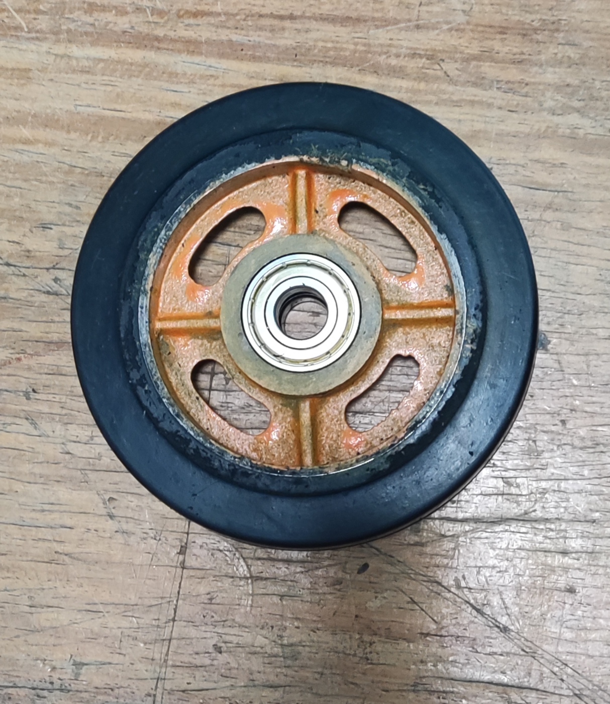 Push Cart Wheel 6" / 8" / 10" Heavy Duty Steel Body Rubber Wheel ...