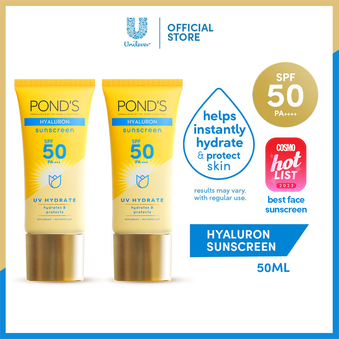 POND's UV Hydrate Sunscreen with SPF 50++++ with Hyaluron for Instant ...