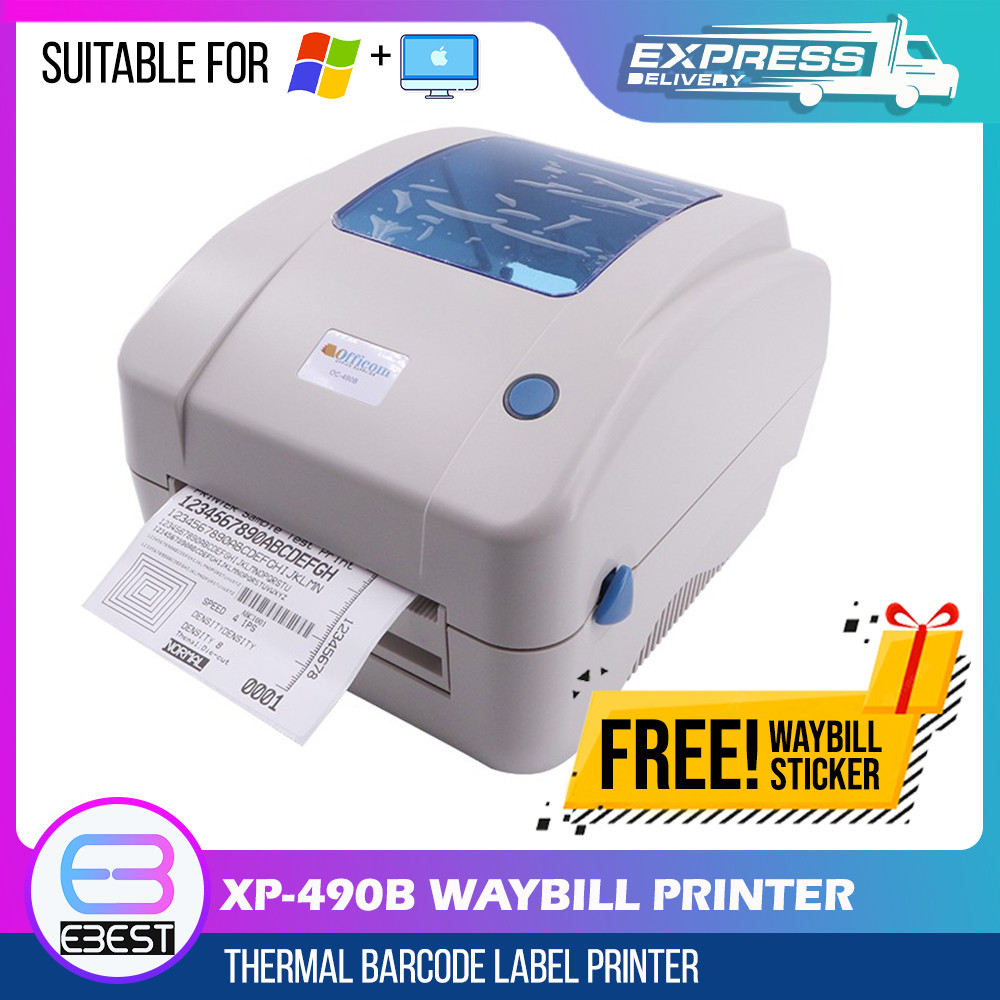 XP-490B Thermal Barcode Express Waybill Shipment Label Printer FREE ...