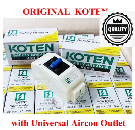 Original Koten Safety Breaker with Aircon Universal Outlet KSB-S 20A ...