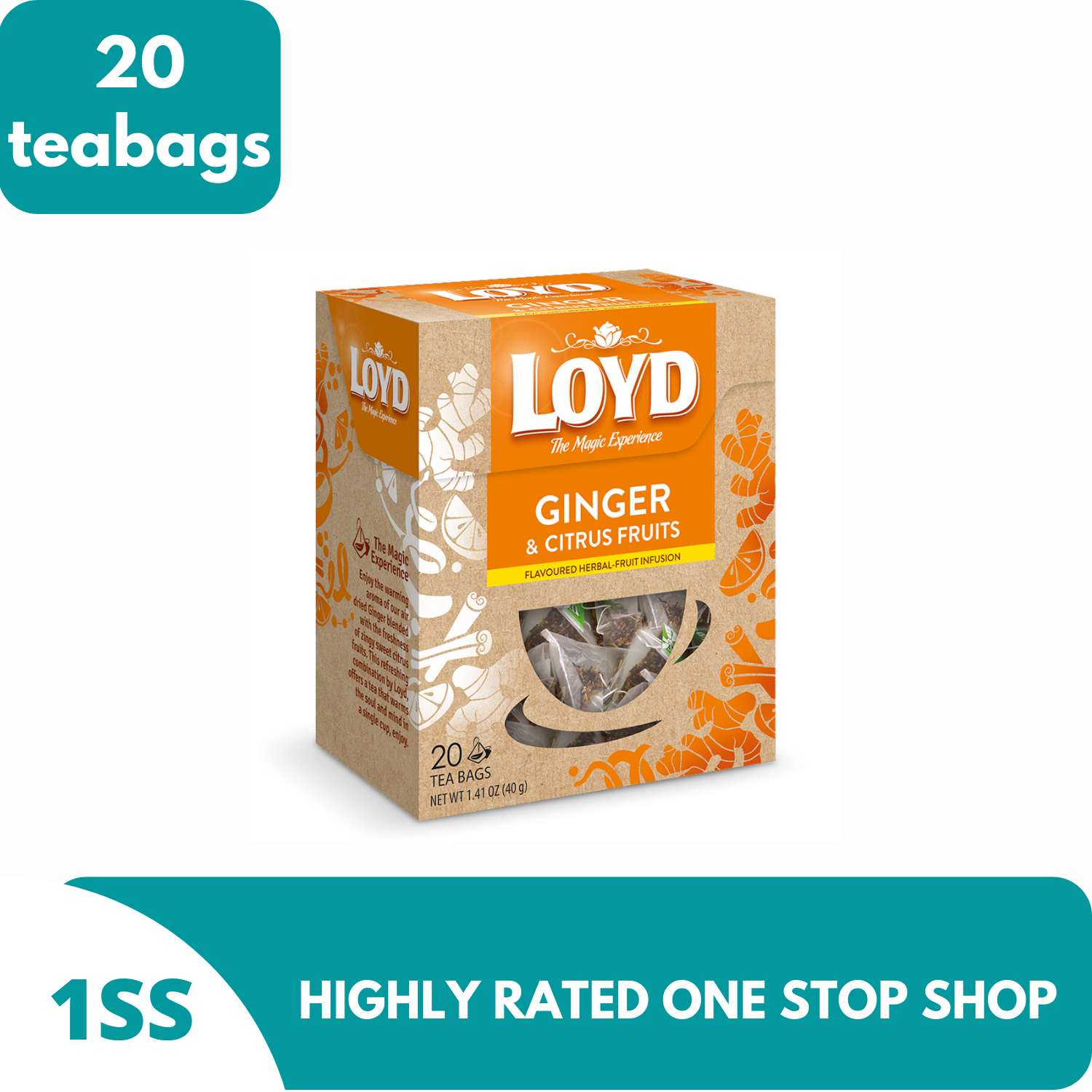 Loyd GINGER & CITRUS FRUITS - Herbal Fruit Tea Infusion 20 teabags ...