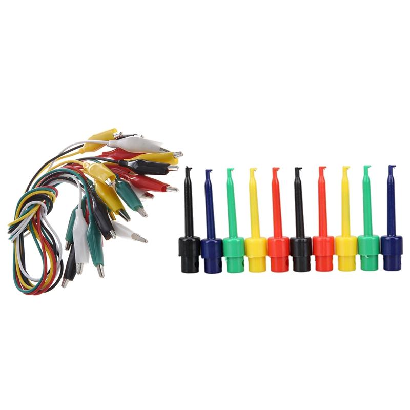 20 Pcs Test Tools: 10 Pcs 5-Color Double Ended Alligator Clips Test ...