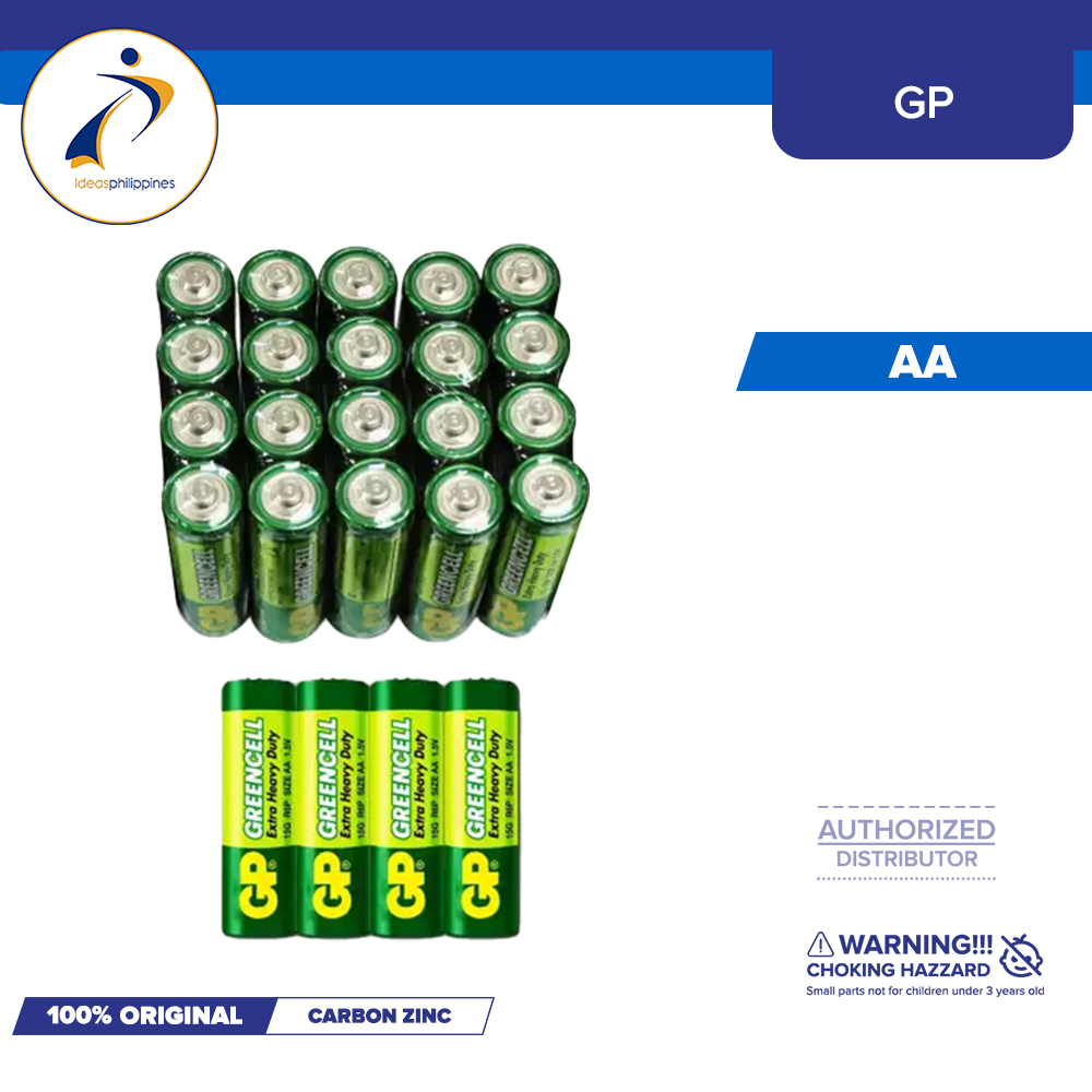 GP Greencell Carbon Zinc AA Batteries Pack of 20 | Lazada PH