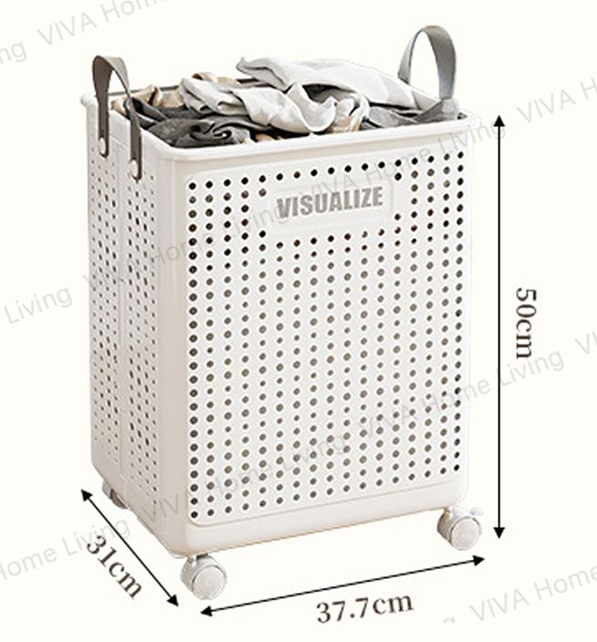 Laundry Basket With Wheels/Collapsible Plastic Basket Laundry Humper ...