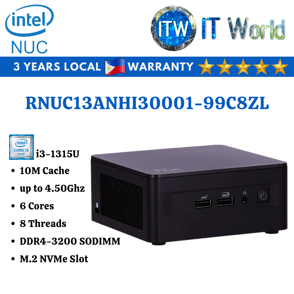 Intel NUC Core i3-1315U Barebone System Arena Canyon (RNUC13ANHI30001 ...