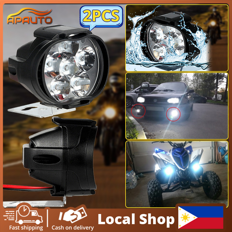 2PCS Electric Vehicle Motorcycle LED Spotlights External Motorcycle ...