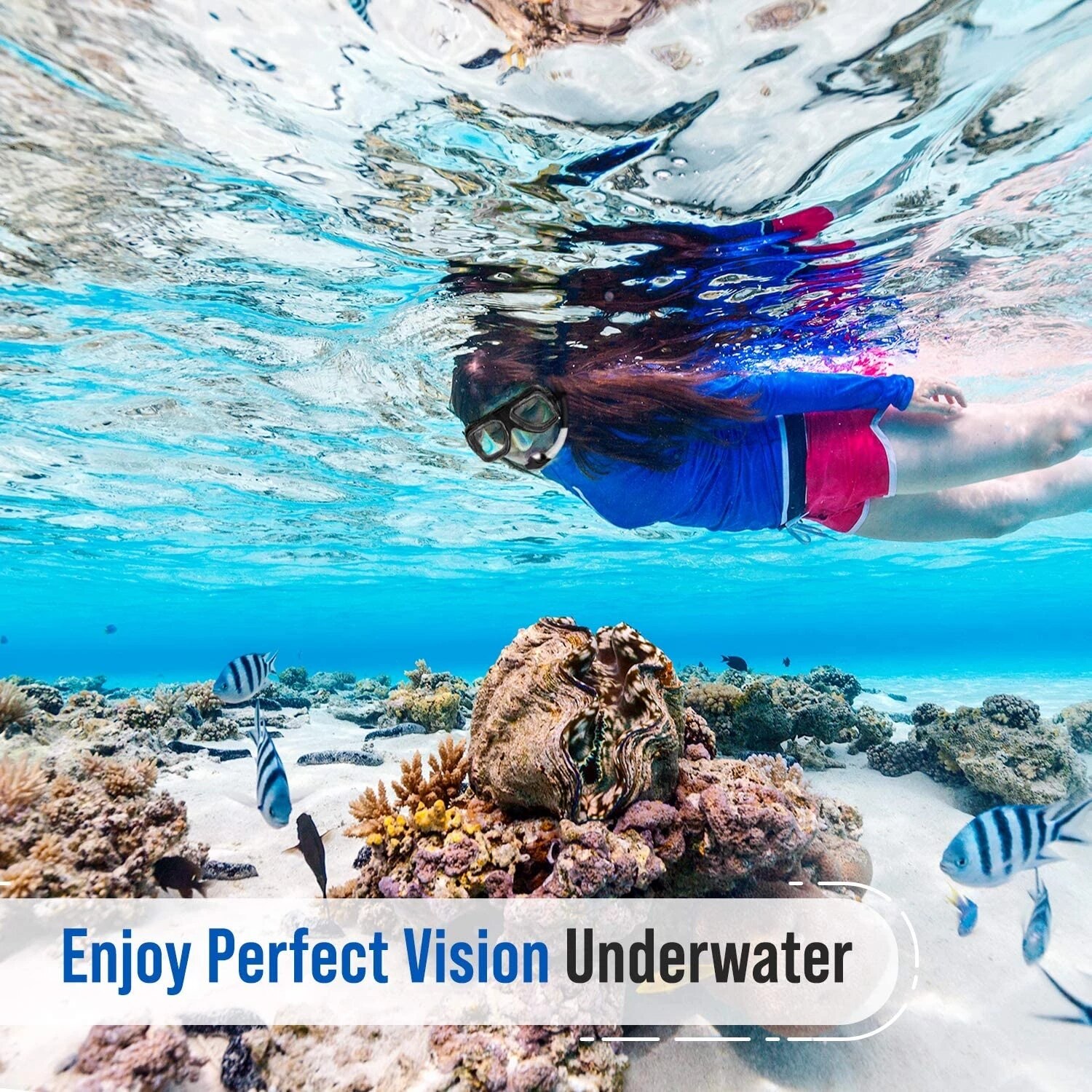 Mirror Lens Snorkel Set With Gopro Mount Diving Masks Snorkeling Set ...