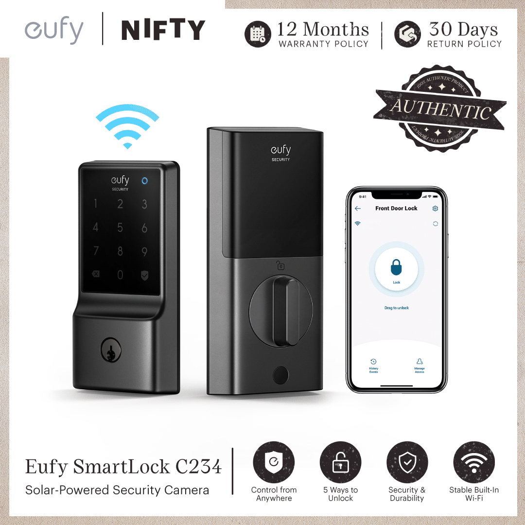 eufy by Anker C234 Smart Door Lock, 5-in-1 Keyless Entry Door Lock ...
