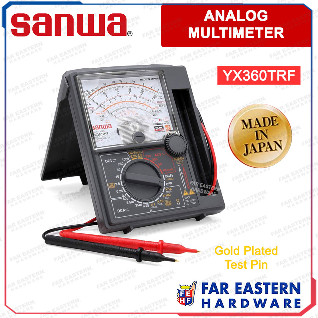 SANWA Analog Multimeter Electrical Multi Tester YX-360TRF Made in Japan ...