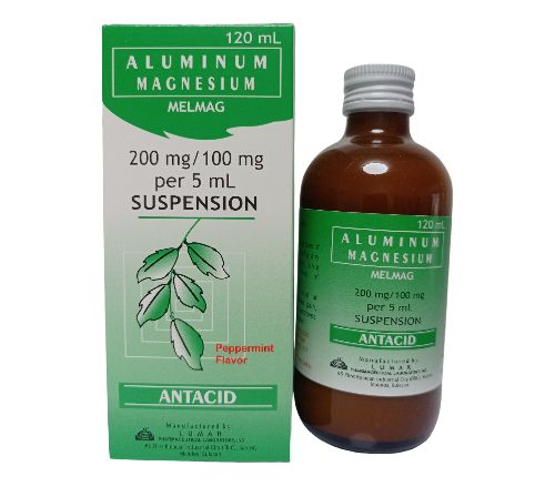Aluminum Magnesium 120mL Liquid Antacid MELMAG Fast Acting Instant ...