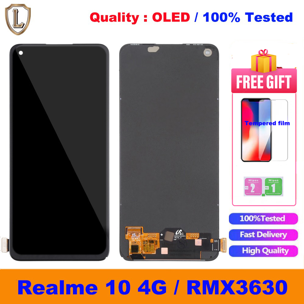 100% Tested Original LCD For Realme 10 4G RMX3630 LCD Display With ...