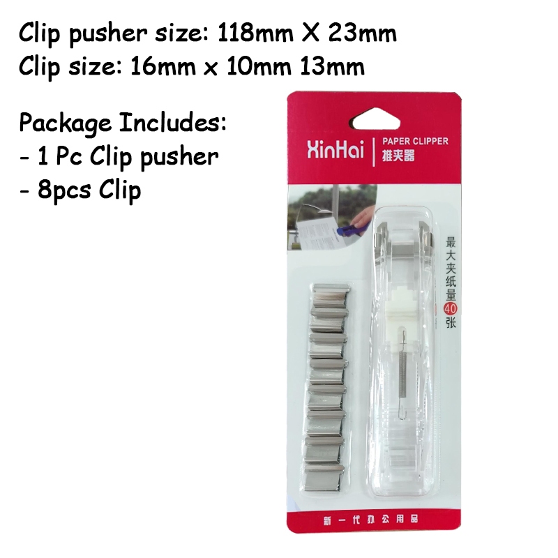 Portable Handheld Paper Clam Push Clip Dispenser Large Size Fast Paper ...